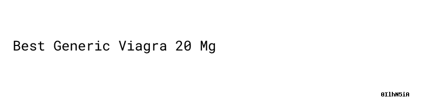 Best Generic Viagra 20 Mg - Usach