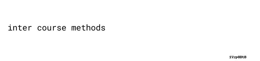 Best Inter Course Methods - Usach