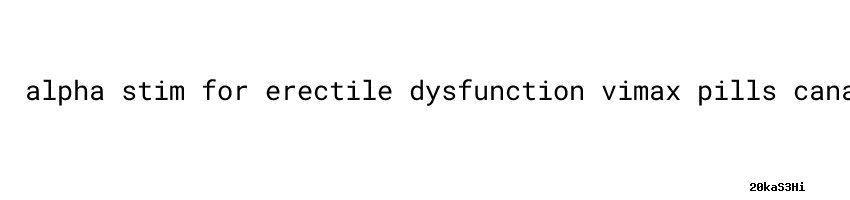 Top Alpha Stim For Erectile Dysfunction - Usach