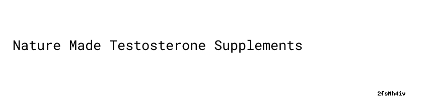 Nature Made Testosterone Supplements - Usach