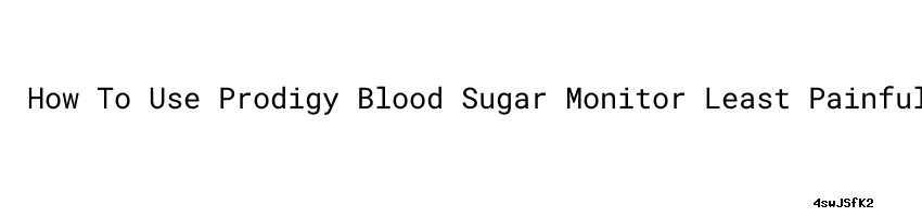 How To Use Prodigy Blood Sugar Monitor Least Painful Place To Check ...