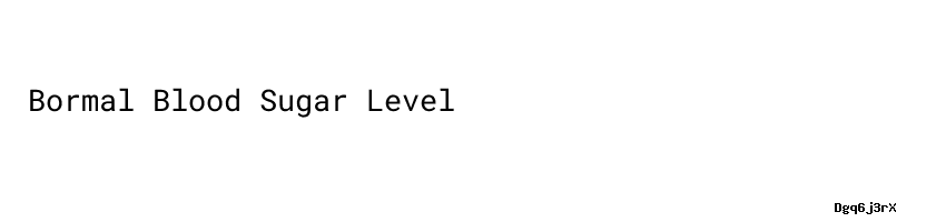 Bormal Blood Sugar Level - Usach