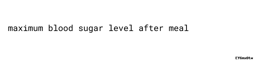 Maximum Blood Sugar Level After Meal | IIIT-Allahabad