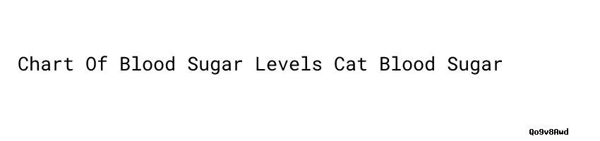 Chart Of Blood Sugar Levels Cat Blood Sugar - Usach