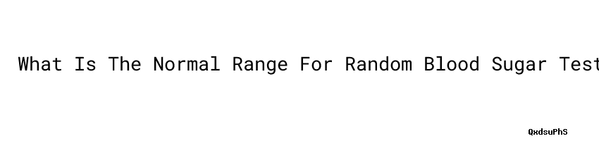 What Is The Normal Range For Random Blood Sugar Testing Juices That ...