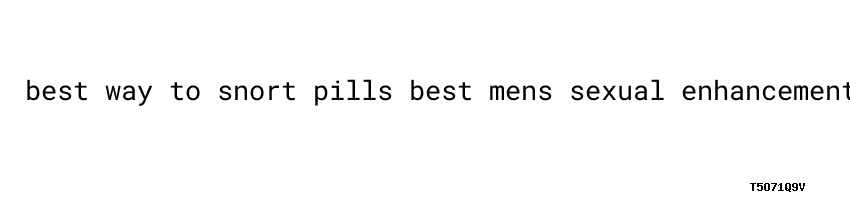 Best Best Way To Snort Pills - Usach