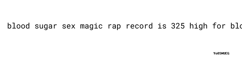 Blood Sugar Sex Magic Rap Record | Usach