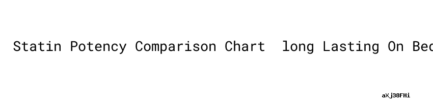 Statin Potency Comparison Chart ：long Lasting On Bed - Aula Ambiental