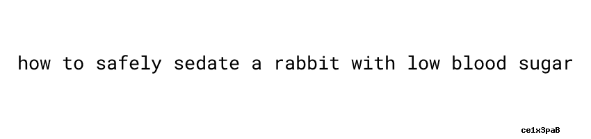 Can Apple Cider Help With Blood Sugar How To Safely Sedate A Rabbit ...