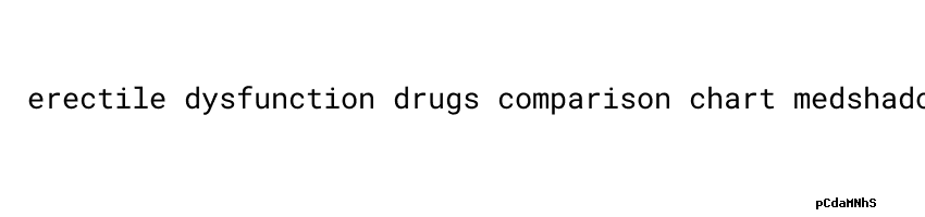 Erectile Dysfunction Drugs Comparison Chart Medshadow - Aula Ambiental