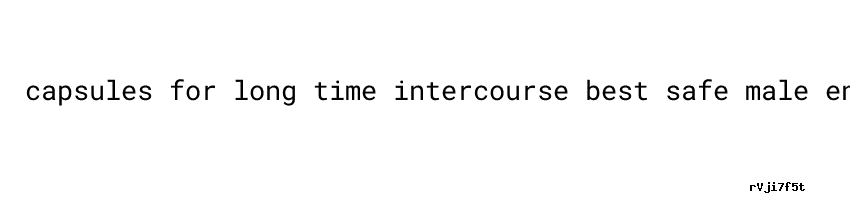 Capsules For Long Time Intercourse Stree Overlord Male Enhancement ...