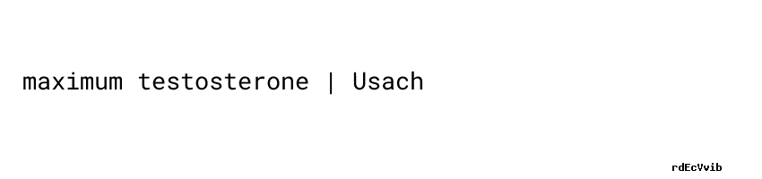 Top Maximum Testosterone - Usach