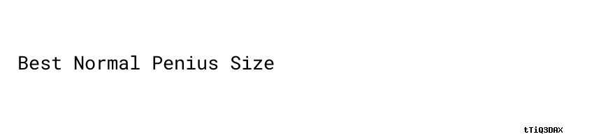 Best Normal Penius Size - Usach
