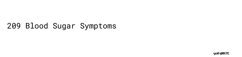 209 Blood Sugar Symptoms - Diabetes Treatment - Usach